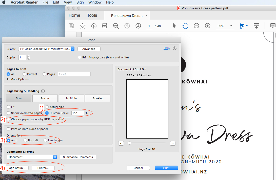 How to Print PDF Sewing Patterns - Below The Kōwhai