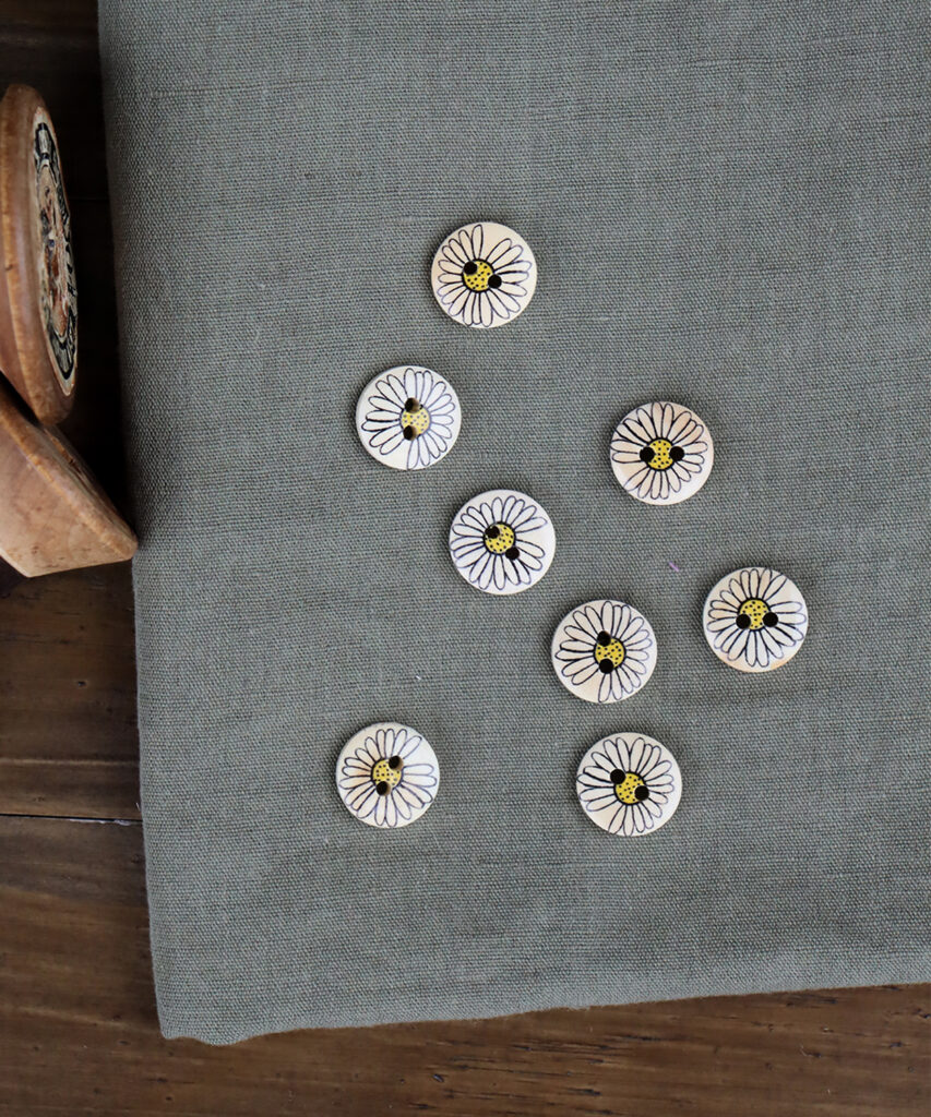 Daisy Buttons - 15mm - Below The Kōwhai